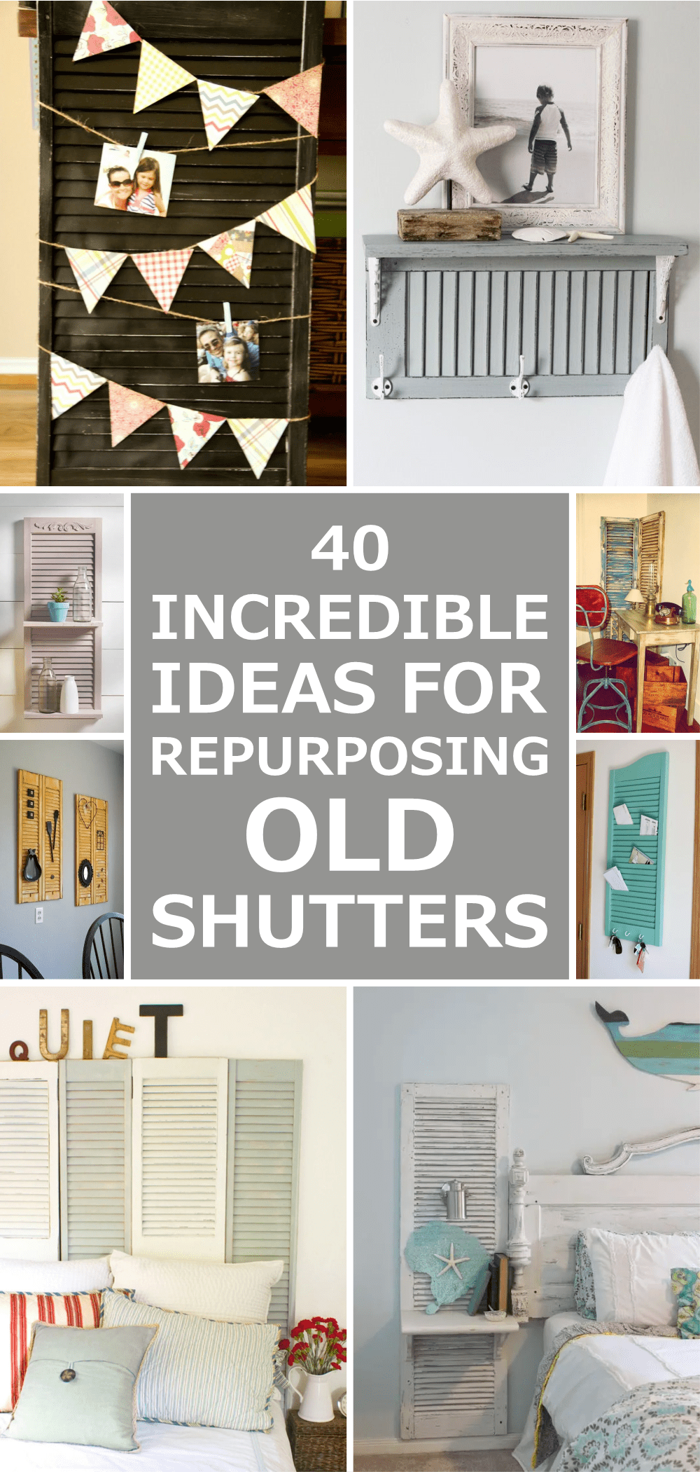 Ideas For Repurposing Old Shutters